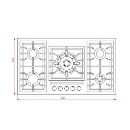 اجاق گاز صفحه ای کن مدل IS9505 - چارسو
